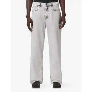 ALLSAINTS Lenny Wide-leg Bleached Denim Jeans - Bleached Grey