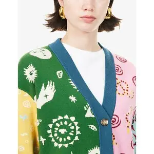 NEVER FULLY DRESSED Martha Woven-knit Cardigan