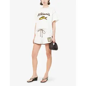 ALEMAIS Cotton Shorts With Brand Patch