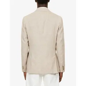 Paul Smith Single-breasted Linen And Silk-blend Blazer