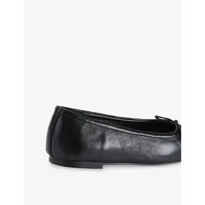Steve Madden Eleve Leather Ballet Flats With Bow Detailing