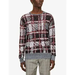 VIVIENNE WESTWOOD Scribble Check Wool-blend Jumper - Black