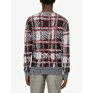 VIVIENNE WESTWOOD Scribble Check Wool-blend Jumper - Black