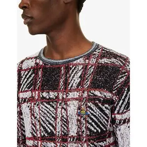 VIVIENNE WESTWOOD Scribble Check Wool-blend Jumper - Black