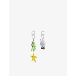 COACH Mismatched Charm Metal Earrings