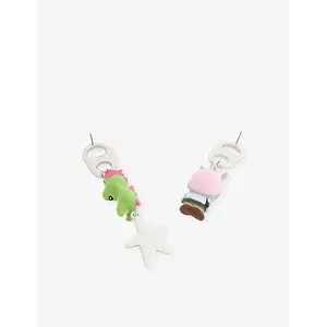 COACH Mismatched Charm Metal Earrings