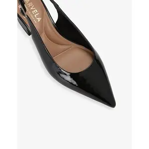 Carvela Harmonia Patent Leather Slingback Courts - Black