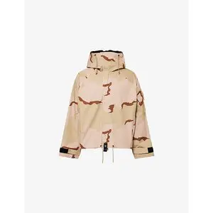 COLE BUXTON Camouflage Hooded Cotton-blend Jacket