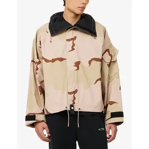 COLE BUXTON Camouflage Hooded Cotton-blend Jacket