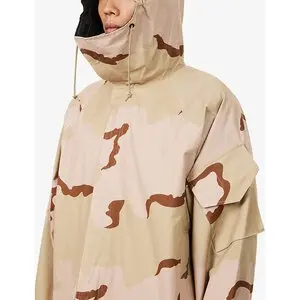 COLE BUXTON Camouflage Hooded Cotton-blend Jacket