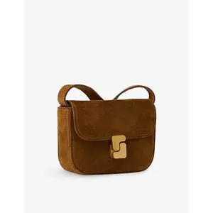 Soeur Bell Mini Suede Shoulder Bag - Caramel