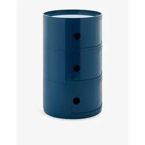KARTELL Componibili Big Tier 3-drawer Storage Unit 69.5cm - Blue