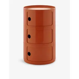 KARTELL Componibili Big Tier 3-drawer Storage Unit 69.5cm - Orange