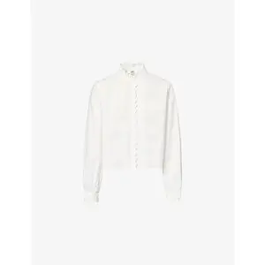 FRAME The Keepsake Scalloped Cotton Top - White