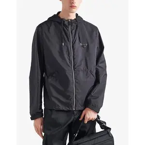 Prada Re-nylon Drawstring Hood Shell Jacket