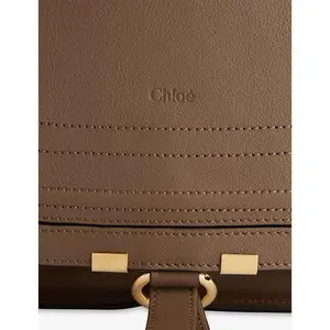 Chloé Marcie Leather Shoulder Bag - Deep Taupe