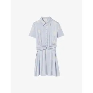 Claudie Pierlot Floral-print Satin Mini Dress