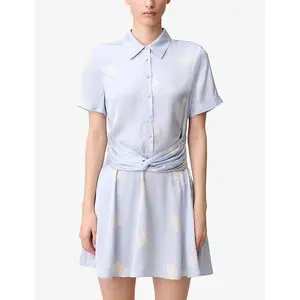 Claudie Pierlot Floral-print Satin Mini Dress