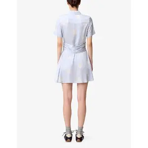 Claudie Pierlot Floral-print Satin Mini Dress