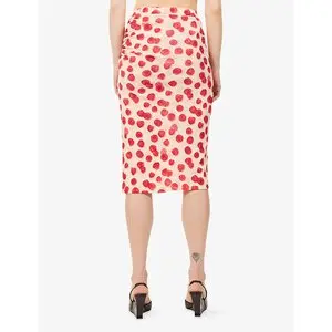 Stella McCartney Mesh Midi Skirt - Raspberry