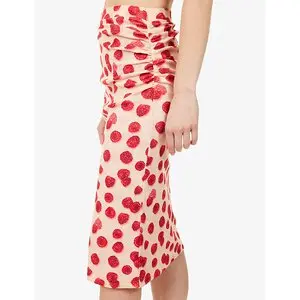 Stella McCartney Mesh Midi Skirt - Raspberry