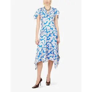 Stella McCartney Silk Daisy Print Midi Dress