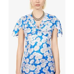 Stella McCartney Silk Daisy Print Midi Dress