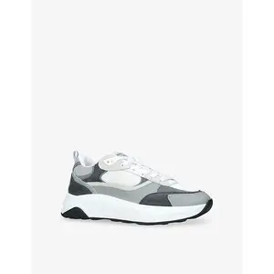 ARNE Flow Runner Leather, Suede And Mesh Trainers - White/comb