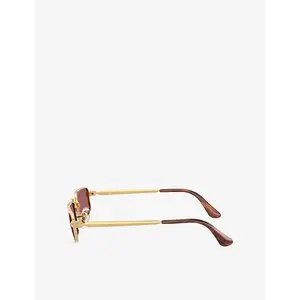 Ray-ban Rectangle Frame Metal Sunglasses