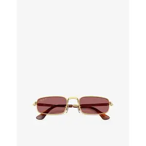 Ray-ban Rectangle Frame Metal Sunglasses