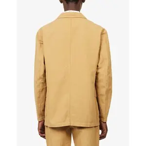 DRAKE'S Single-breasted Cotton And Linen Blazer