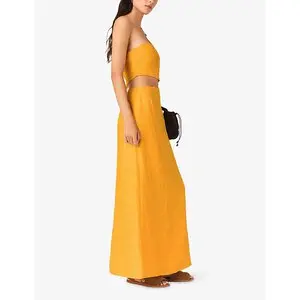 Maje Asymmetrical Cut-out Maxi Dress
