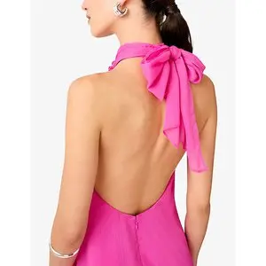 OMNES Demi Halter Woven Mini Dress