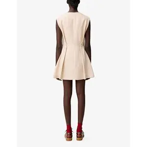 Claudie Pierlot Sleeveless Linen-blend Mini Dress