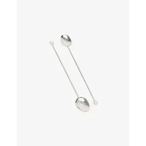 GOHAR WORLD Textured Set Of Two Sterling -plated Metal Iced Tea Spoons - Silver