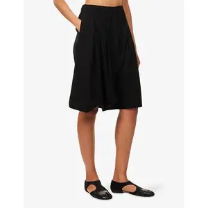 Issey Miyake Looped Draped Crop Woven Trousers
