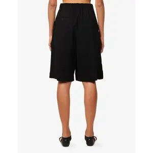 Issey Miyake Looped Draped Crop Woven Trousers