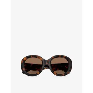Burberry Round Frame Acetate Sunglasses - Brown