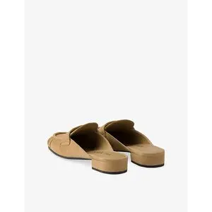 Prada Ruched Suede Mules