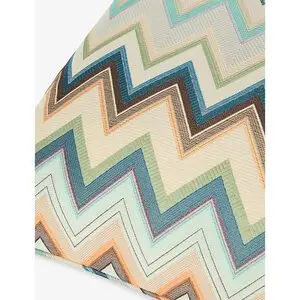 Missoni Agadir Zigzag-pattern Cotton-blend Cushion 40cm X 40cm - Blue Multicolor