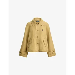 Polo Ralph Lauren Relaxed Fit Linen Logo Embroidered Jacket