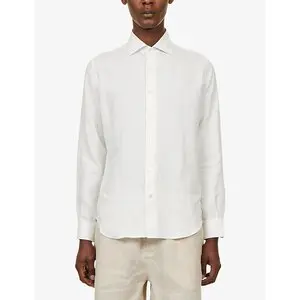 Eleventy Long-sleeve Dandy Linen Shirt - Bianco