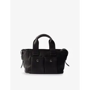 Prada Route Medium Leather Tote Bag - Black
