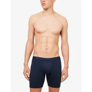 Falke Daily Comfort Long-leg Pack Of Two Stretch-cotton Boxer Briefs Xxl - Midnight