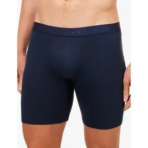 Falke Daily Comfort Long-leg Pack Of Two Stretch-cotton Boxer Briefs Xxl - Midnight