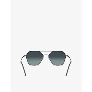 Giorgio Armani Square Frame Metal Sunglasses - Blue