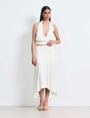 NINETY PERCENT Elara Micromodal Skirt - Chalk