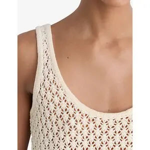 REISS Colette Knitted Linen Vest - Neutral