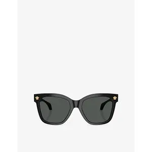 Versace Square Frame Acetate Sunglasses - Black