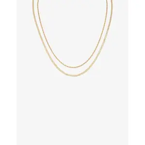 ASTRID & MIYU Illusion Double Chain Necklace - 18ct Gold